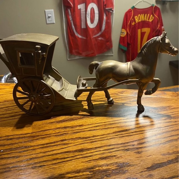 Other | Vintage Old Antique Solid Brass Horse Jib Carriage Pulling Cart ...